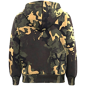Kids Girls Boys Plain Tracksuit Hooded Hoodie Bottom Jog Suit Joggers 5-13 Years Camo Green