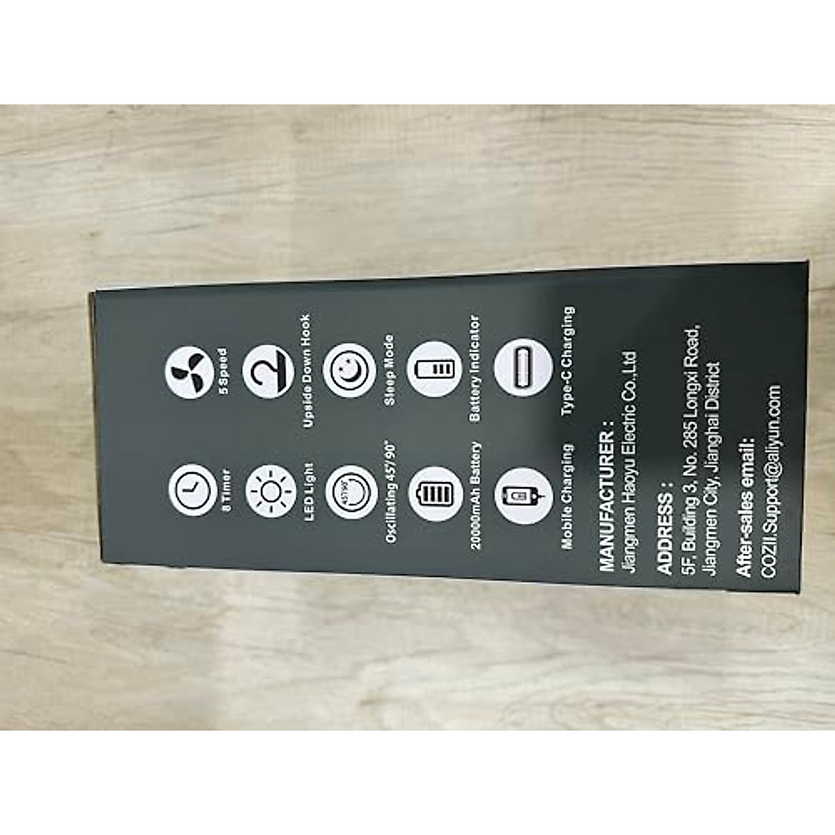 COZII Portable Fan Rechargeable, 20000mAh Battery Operated Oscillating Fan with Touch Screen -5 Speeds Cordless Desk Camping Fan with LED Display for Home Jobsite Outdoor Tent Beach, 8 Timing, Lantern