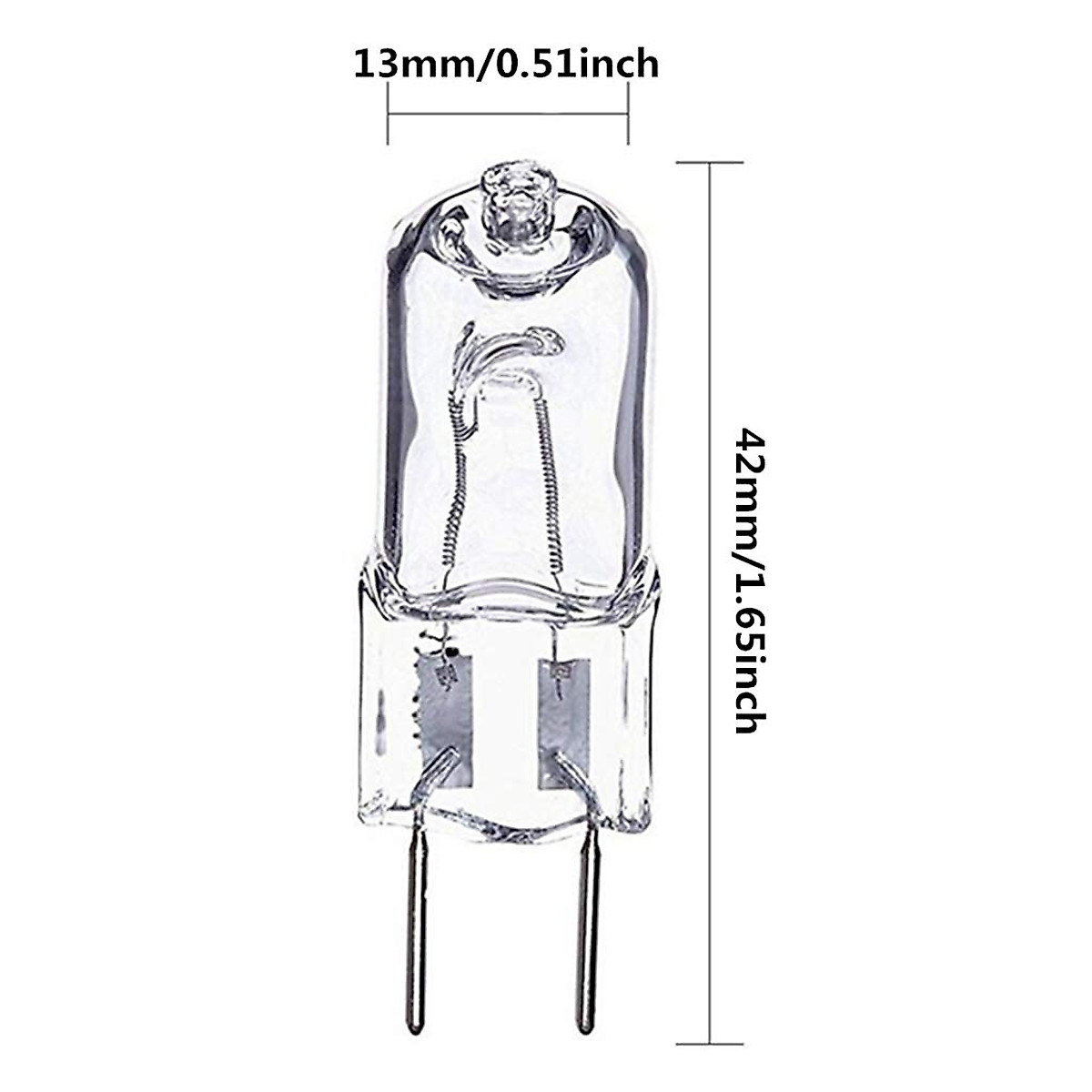 50W Halogen Light Bulbs G8 G8 50Watt 120V Halogen Light Bulbs T4 JCD Type 120V Bi-Pin Base G8 Halogen Lamp for Accent Under Cabinet Puck Landscape Lighting,Clear Lens,Warm White 2700K,10 Pack