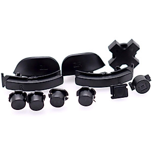 Deal4GO Button set with A B X Y, D-Pad, Home, Capture L R ZR ZL Triggers Replacement for Nintendo Switch Lite Plastic (Black)