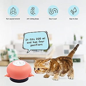 Puppy Milk Feeder for Multiple Puppies Newborn, Kitten Bottles for Nursing Supplies, Nipples for Kittens Puppy Feeding Station, Kitten Nipples for Nursing (3 Nipples with Station)