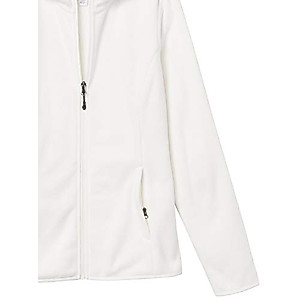 Amazon Essentials Women's Long-Sleeve Hooded Full-Zip Polar Fleece Jacket, Ivory, X-Large