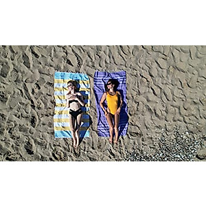 HAVLULAND Beach Towels,100% Turkish Cotton, Oversized 39x71 in, Sand Free Beach Towel, Large Turkish Towels for Beach, Pool, Bath, Cruise, Yoga, Gym, Travel Blanket - Pack of 6