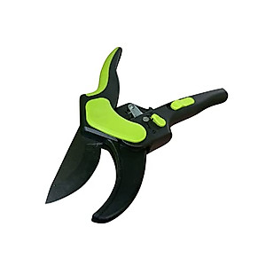 Garden Guru 2 in 1 Ratchet Pruning Shears for Weak Hands - Professional Ratcheting Garden Pruners Clippers - Ergonomic Shock Absorbing Grip - Makes Tough Cuts Easy - Great for Seniors