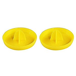 HOME-X Fresh Banana Cover, Reusable Produce Keeper, Banana End Caps, Set of 2-2” D x 1” H, Yellow