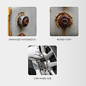 Luckyway 13-Piece Impact Bolt & Nut Remover Set, Nut Extractor Socket, Bolt Remover Tool Set