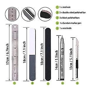 55Pcs Gundam Model Kits Tools Gunpla Tool Kit Gundam Moddeler Tool Set Bandai Tools for Basic Hobby Model Car Aircraft Ship Building Assemblng Making Modeling