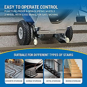 Electric Stair Climber 1500W Motor Powered Hand Trolley 550lbs Load Capacity Heavy Duty Stair Climbing Cart, Motorized Stair Climbing Hand Truck with Foldable Handle and Brake System - XSTO ZW7250GC