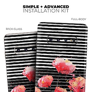 DesignSkinz Karamfila Watercolo Poppies V7 Protective Vinyl Decal Wrap Skin Cover Compatible with The Samsung Galaxy S20 (Screen Trim & Back Glass Skin)