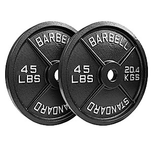 Steel Olympic Plates 355lb Set - Olympic Standard Premium Coated 2.5lb, 5lb, 10lb, 25lb, and 3x 45lb Pairs for Weight Lifting Powerlifting