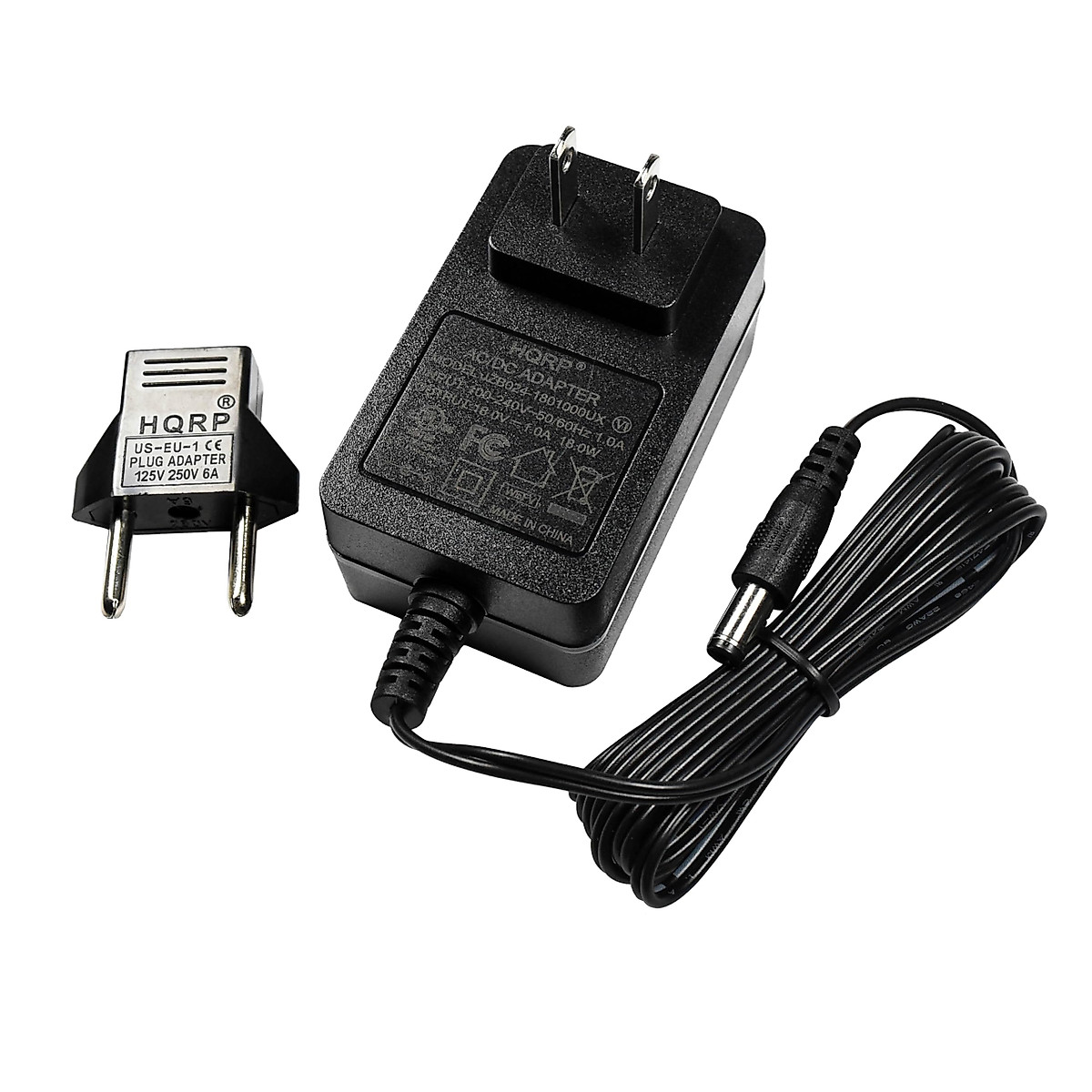 HQRP AC Adapter Works with Logitech Squeezebox Wi-Fi Internet Radio 993-000385 534-000245 PSAA18R-180 X-R0001 930-000097 930-000101 930-000129 830-000080 830-000070 534-000248 090453-12
