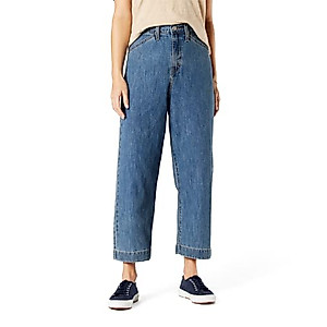 Signature by Levi Strauss & Co. Gold Label Women's Heritage High-Rise Loose Crop Stylized Jeans (Available in Plus Size), (New) North Shore Den, 18