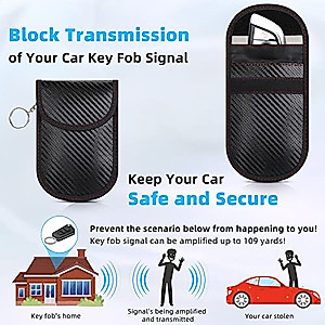 8PCS Upgraded Faraday Bag for Key Fob Faraday Key Fob Protector Key Pouch Key Case for Car Keys RFID Pouch Keyfob RFID Signal Blocking Bag Anti Theft Pouch Anti Hacking Case Blocker (Without Key Ring)