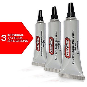 Genie Screw Drive Lube – Reduce Noise with Only Recommended Lubricant Garage Door Openers, 0.25 oz. Each (3 Pack) -GLU-R, 9.00in. x 7.00in. x 0.60in, Original Version