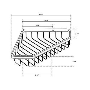 SANLIV Corner Shower Caddy Basket,Shampoo Holder for Shower Wall,Inside Shower Shelf Bathroom Organizer,Solid Brass Material in Polished Chrome