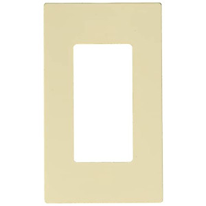 Leviton 80301-ST 1-Gang Decora Plus Screwless Wall Plate - Light Almond