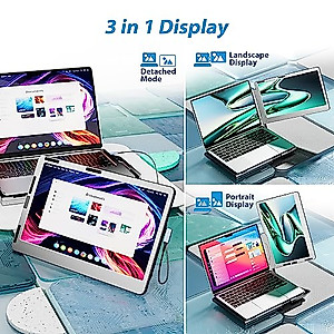 Teamgee 14" Laptop Screen Extender, 360° Rotation Portable Monitor for Laptop with Stand, 1080P FHD Dual Screen, Plug and Play for Windows, Mac, Surface, Dex & Switch, PS4/5