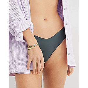 chelectnis Seamless Underwear Cheeky Bikini Panties for Women Nude Underwear No show Stretch Ice Silk Briefs 5 Pack S-XL