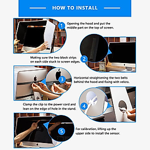 iLooker 27A Monitor Hood Sunshade Sunhood Compatible for Apple 27 inch iMac and Apple 27 inch Monitor