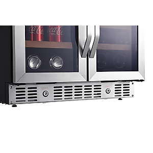 EdgeStar CWB1760FD 24 Inch Built-In Wine and Beverage Cooler with French Doors