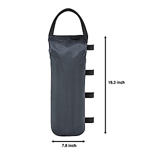 Eurmax USA Weight Capacity 112 LBS Extra Large Pop up Gazebo Weights Sand Bags for Ez Pop up Canopy Tent Outdoor Instant Canopies,Sand Bags Without Sand, 4-Pack,(Gray)