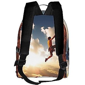 BAFAFA Rock Climbing Sports Printed Travel Backpack Business Work Bag Computer Bag Outdoor Sports Rucksack