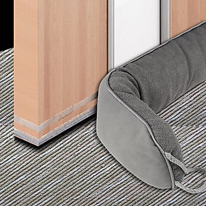 Heavy-Duty Door Draft Stopper 36 Inches, Under Door Noise Blocker Energy Saving, Front Door Insulation Draft Guard Wheaterproof Strip for Doors & Windows