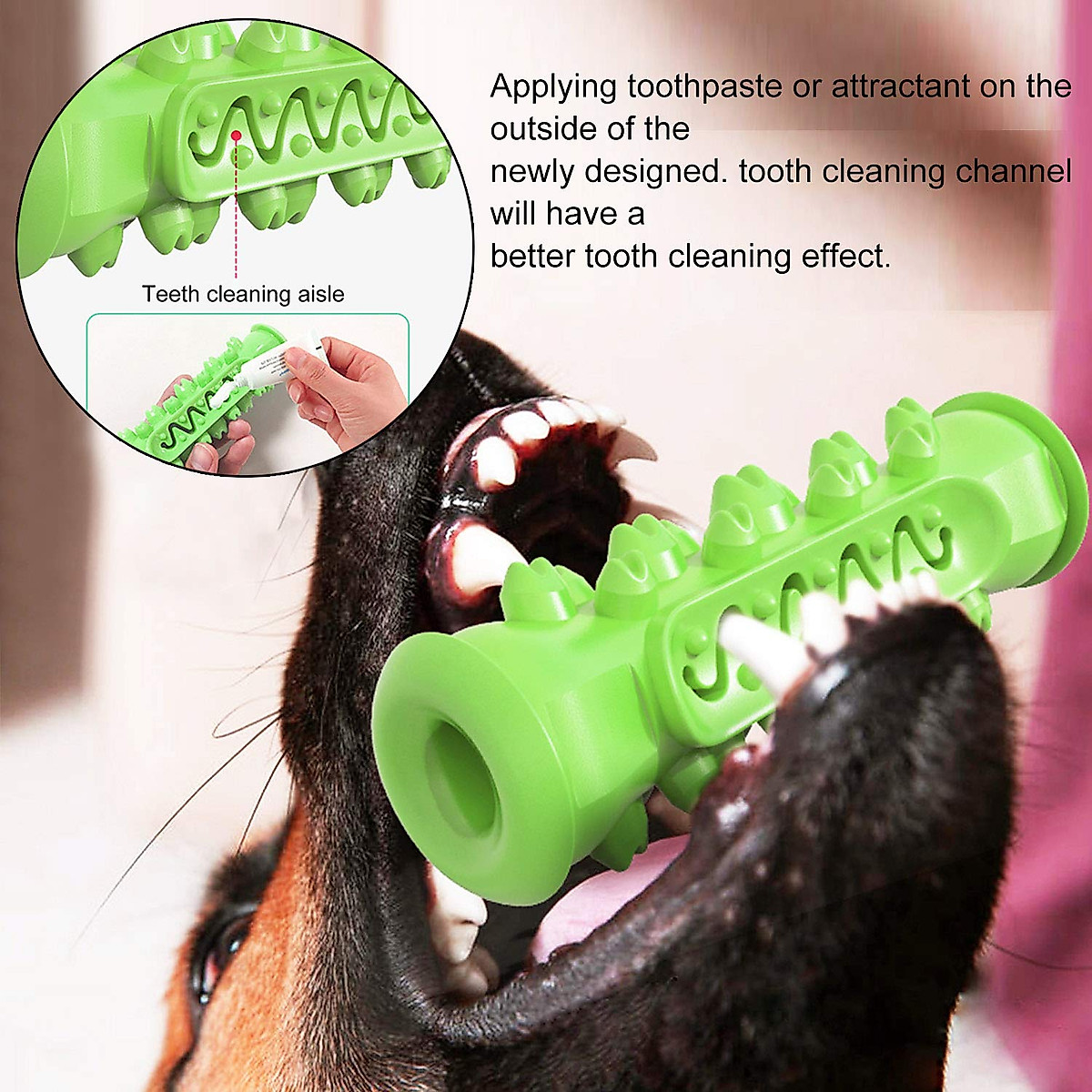 Guardians Dog Chew Toys for Aggressive Chewers, Dog Toothbrush Care Cleaning Stick, Puppy Toothing Chew Toy for Small Middle Dog (Blue+Green)