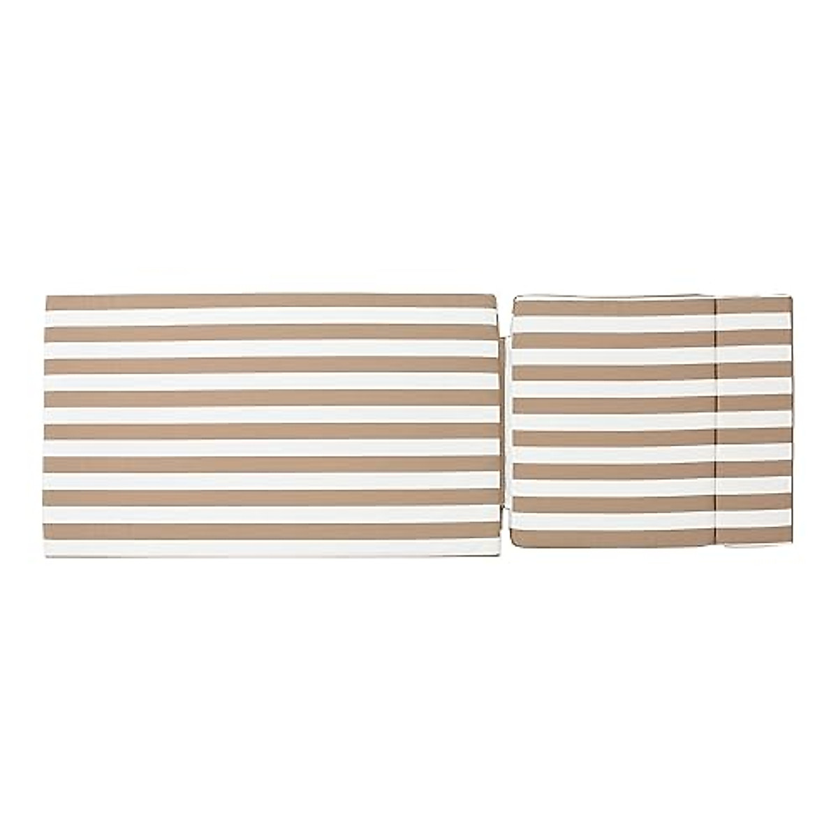 Christopher Knight Home Salem Outdoor Water Resistant Chaise Lounge Cushions, 2-Pcs Set, Brown / White Stripe