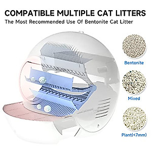 ELS PET Self Cleaning Cat Litter Box, No Scooping Automatic Litter Box, Safety Protection & Odorless & Smart, Extra Large for Multiple Cats