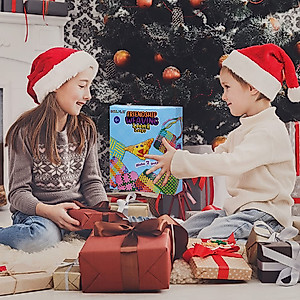 BUILPLAY Weaving Loom for Kids, Makes 7 Potholders, 288 Loops in 8 Colors, Craft Kits for Girls Age 6+