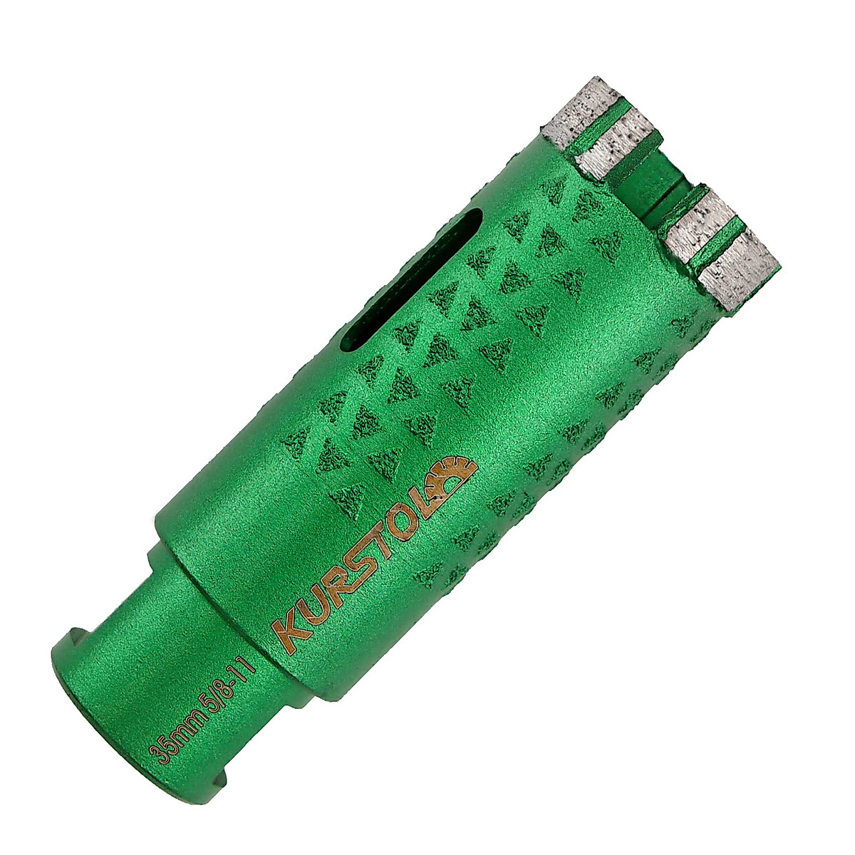 KURSTOL Diamond Core Drill Bits - 1-3/8 Inch with 58-11 Thread Granite Hole Saw Dry or Wet Drilling Hard Stone Marble Concrete Quartz Countertop Laser Welded Masonry Coring(35mm)