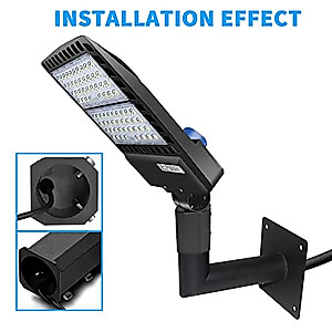 Bloazzup 1000LED Parking Light 90 Degree Wall Mount Bracket Slip Fitter Wall L-Shaped Support Tenon Adapter for Outdoor Commercial LED Area Light Street and Garden Light