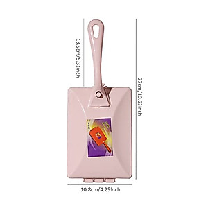 Eioflia Carpet Debris Brush Double-Roller Sofa Sweeper Handheld Dusting Cleaner Pink.