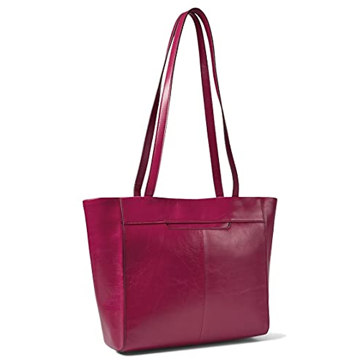 HOBO Haven Tote for Women - Leather Construction with Top Handles, Cotton Lining, Zippered Closure, and Stylish Tote Fuchsia One Size One Size