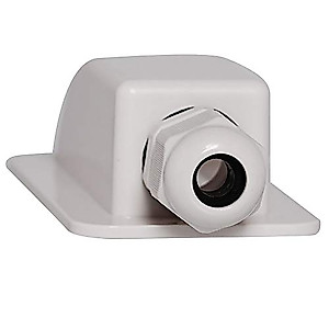 Carkio Solar Single Cable Entry Gland, 1 Piece White Solar Photovoltaic Bracket Curved Cable Connector for Cable Types 2.5mm² to 6mm²