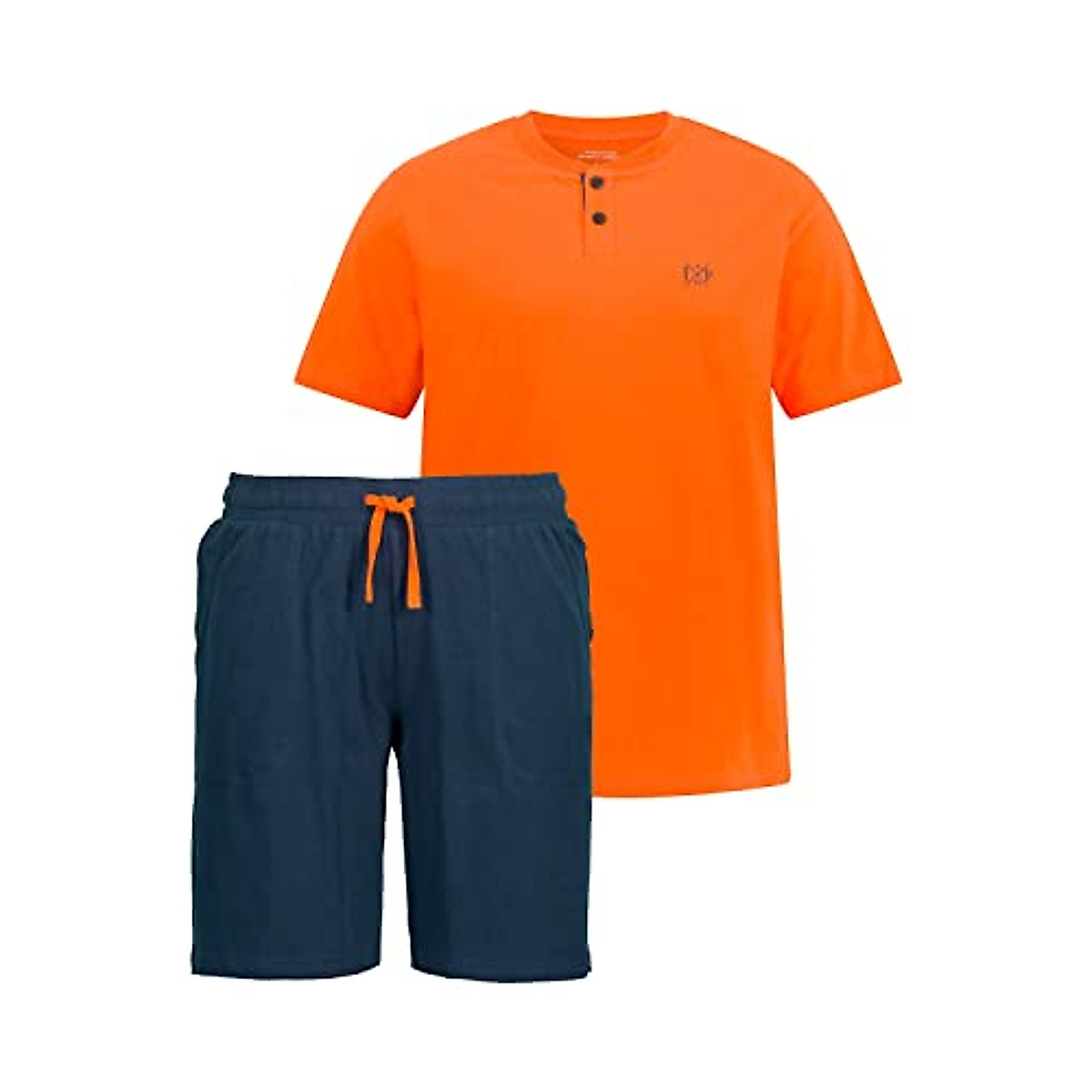 JP 1880 Menswear Big & Tall Plus Size L-8XL Pajama Set bright orange XXXX-Large 812510654