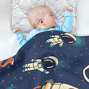 WELLDAY Baby Blanket for Boys Girls - Cute Cosmic Pattern Blankets, Unisex Soft and Comfor Children Blanket for Children Sound Sleep Boys and Girls Gifts 30 x 40 Inch