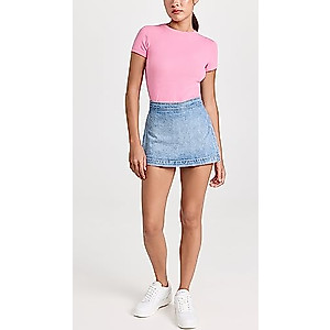 alice + olivia Women's Lakelyn Denim Skort, Ivy Blue, 31