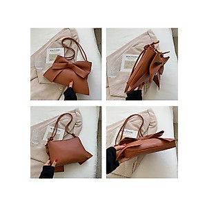 YAQUNICER Women Sweet Bow-knot Underarm Bag Party Shoulder Bags Purse Handbag Clutch-Black