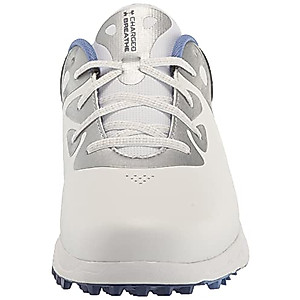 Under Armour Women's Charged Breathe 2 Spikeless Cleat, (100) White/Metallic Silver/Baja Blue, 8, US
