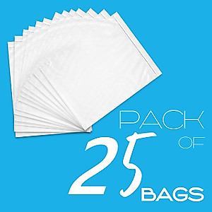 [ Pack of 25 ] Big 2.5 Gallon Super Thick - 4 Mill- 13"x18" Clear Zipper Top Bags, Heavy-Duty Plastic Resealable, Airtight, Waterproof, Meat Brining, Freezer, Food Storage, Organization (13"x18")