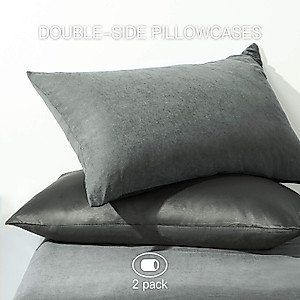 COISINI Cooling Pillowcases Set of 2 - Breathable Cool Ultra Soft Pillow Cases - Organic Natural Silky Material, Moisture Wicking(Light Grey, Standard Size 20x26 inches)