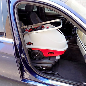 Lobster Sports – Elite Liberty Battery Operated Tennis Ball Machine – Lightweight – Large Wheels - Full-Featured Tennis Ball Thrower – Oscillation – Spin – 2-4 hr Runtime – Charger Included