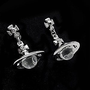 Silver Saturn Earrings for Women Saturn Planet Earrings for Women Saturn Planet Dangle Earrings for Women Punk Space Earrings Hypoallergenic Earrings Aesthetic Earrings Jewelry Gifts for Women