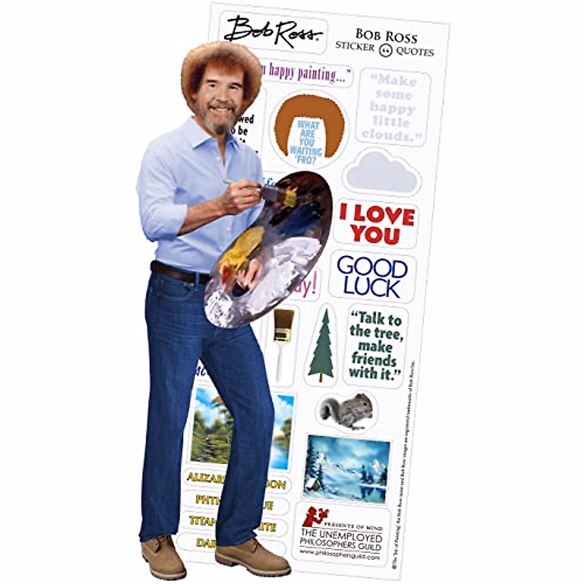 Bob Ross Quotable Notable - Greeting Card and Sticker Sheet - Envelope Included