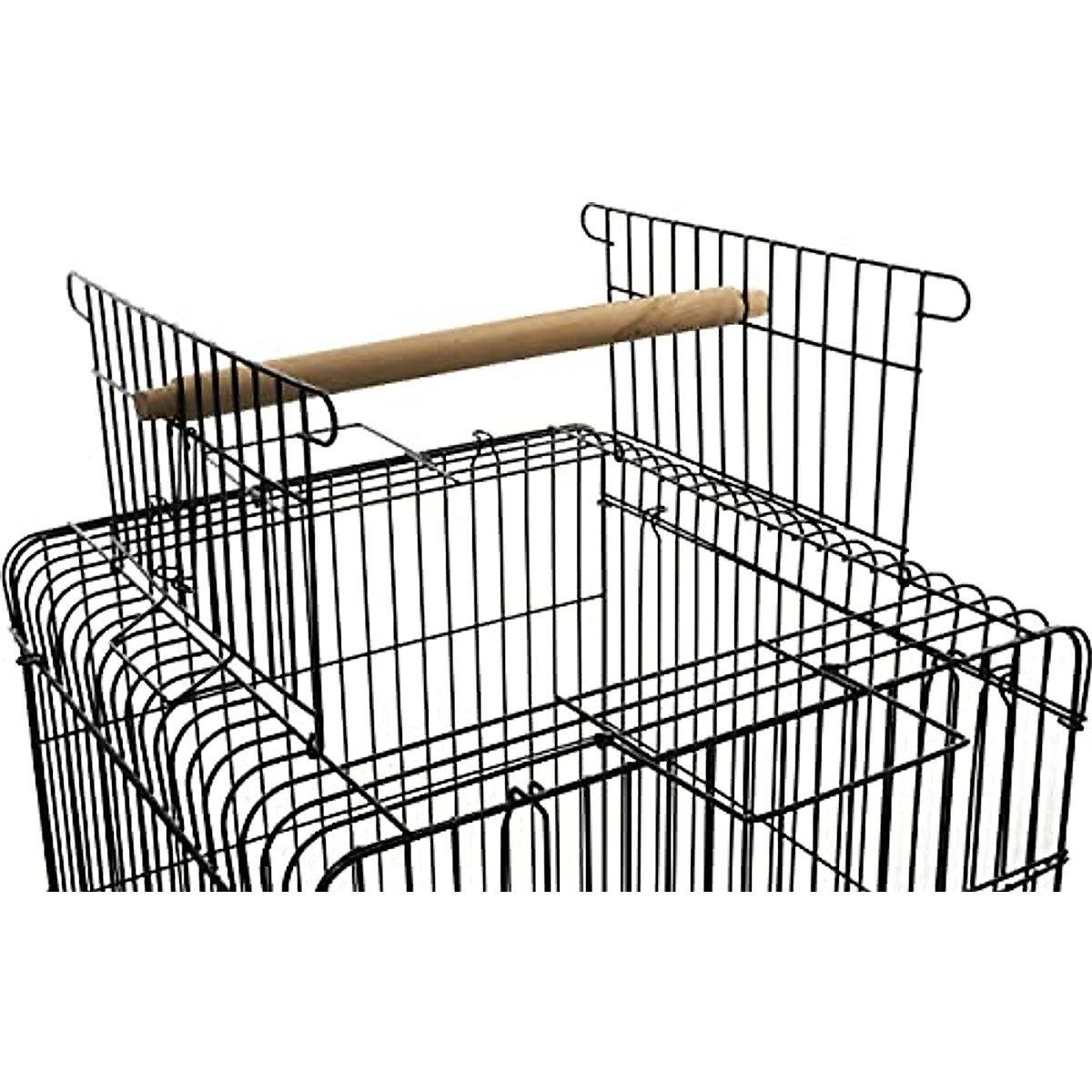 ES 1818 PBK Parrot CAGE by Kings Cages 18x18x27 Bird Cages Toy Toys Cockatiel Conure Caique (Black)