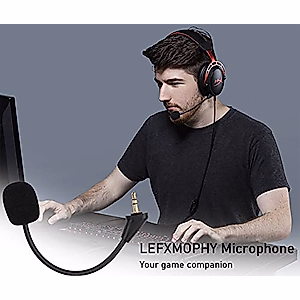 LEFXMOPHY Cloud Alpha Mic Replacement for Kingston HyperX Cloud Alpha, Alpha S Gaming Headset, 3.5mm Detachable Headphone Boom Microphone