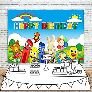 SIMILAR Babyfirst Color Crew Birthday Party Supplies Banner 5x3ft Happy Birthday Babyfirst TV Backdrop 1st Birthday Cartoon One Size