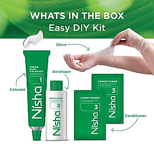 Nisha cream hair color Fashion Highlights And Rich Bright Long-Lasting Colour Flame Red Pack of 2